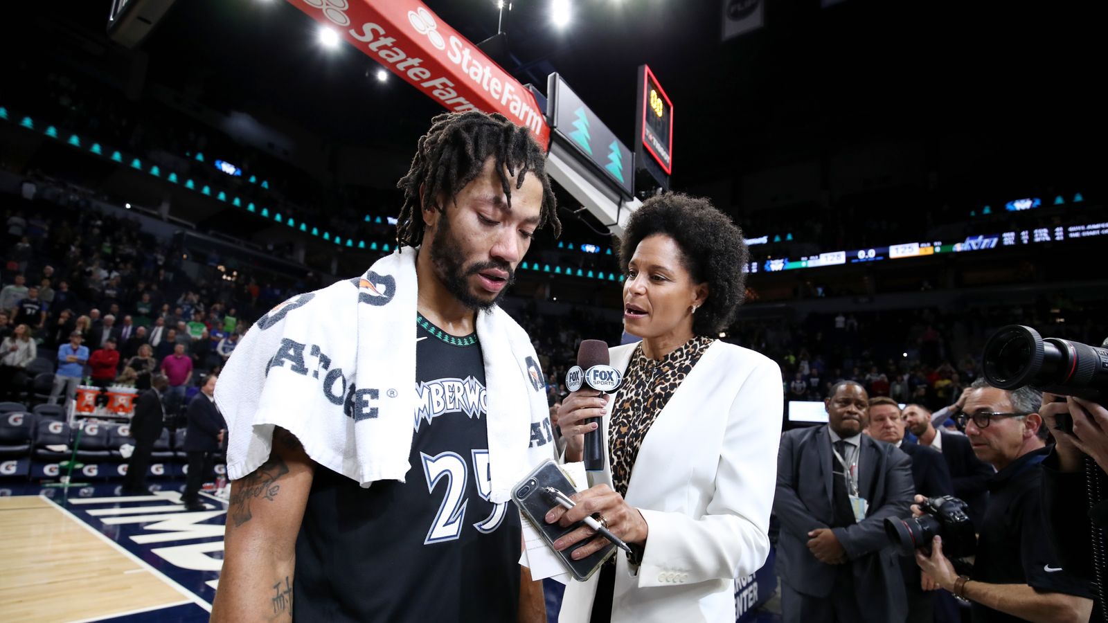 Minnesota Timberwolves' Derrick Rose in tears after scoring 50 points ...