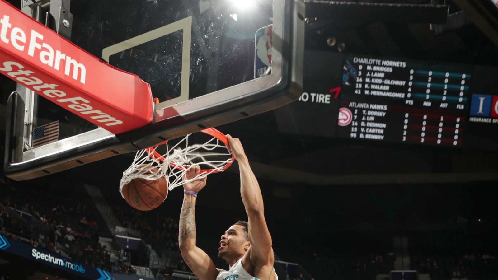 Charlotte Hornets rookie Miles Bridges throws down huge tomahawk dunk ...