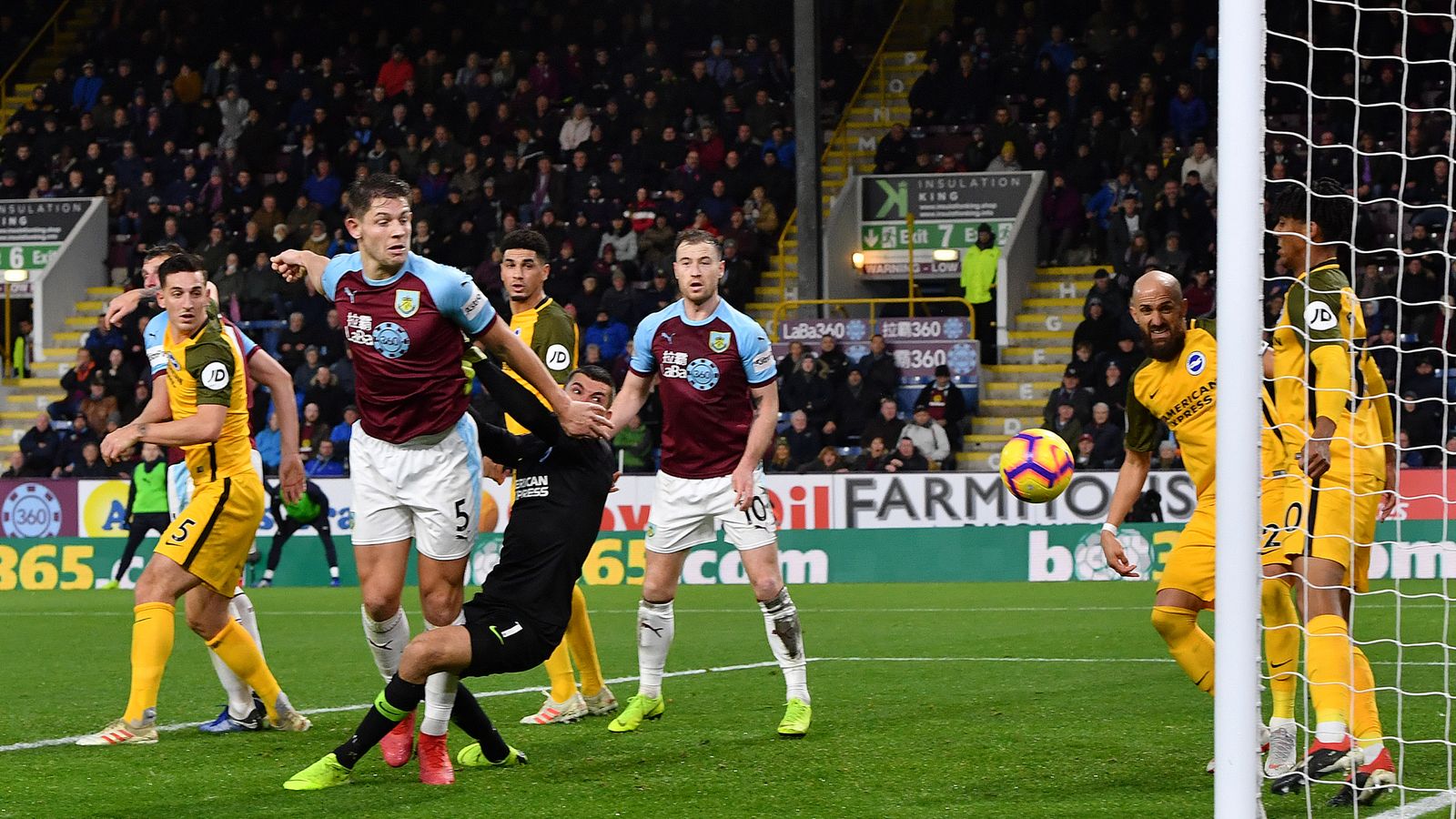 Burnley 1-0 Brighton: James Tarkowski goal ends Clarets' winless streak ...