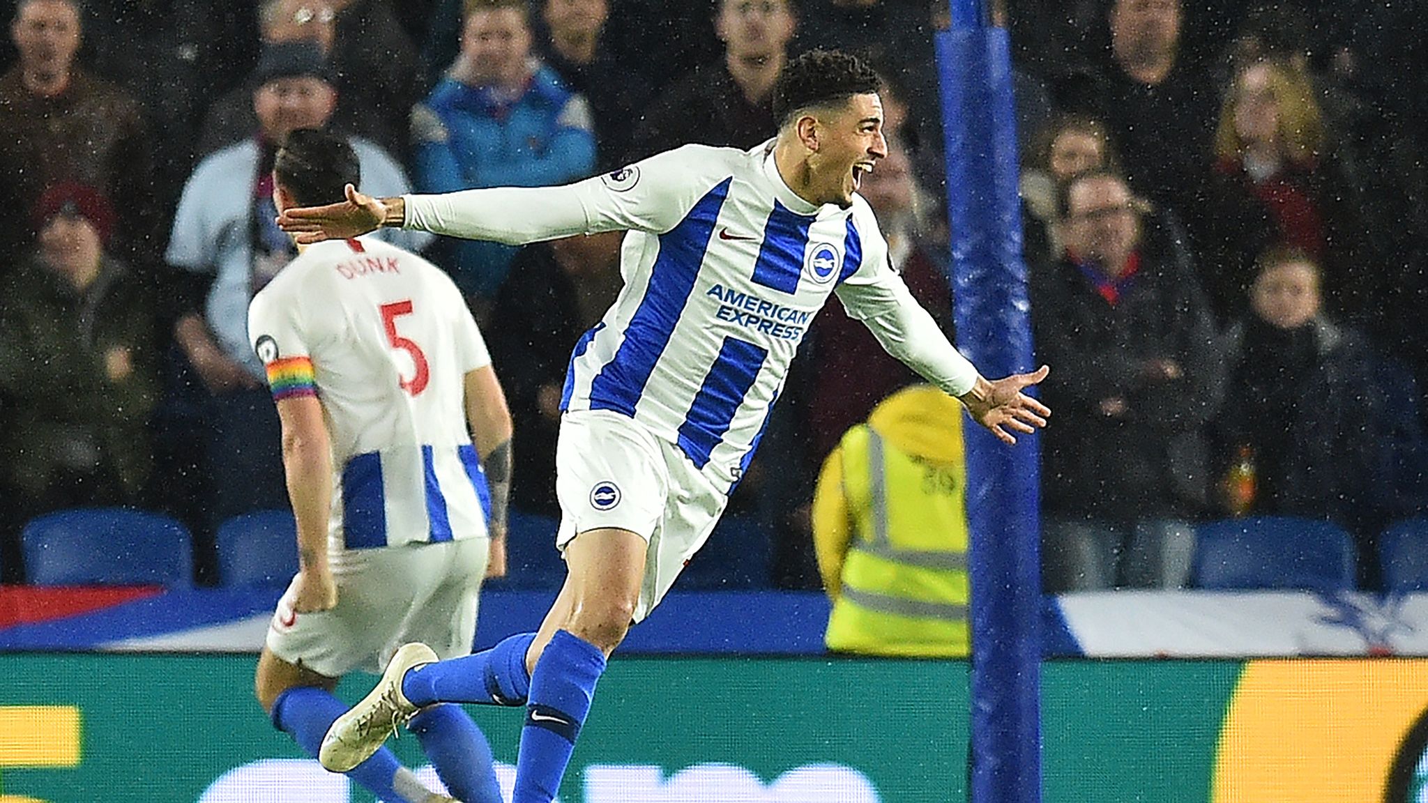 Brighton 3-1 Crystal Palace: Seagulls survive Shane Duffy red to stun ...