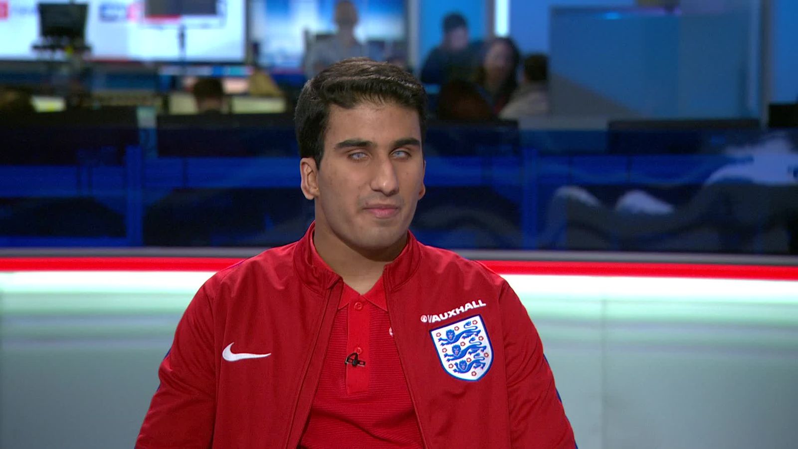 Positivity key for England blind star Azeem Amir | Football News | Sky ...