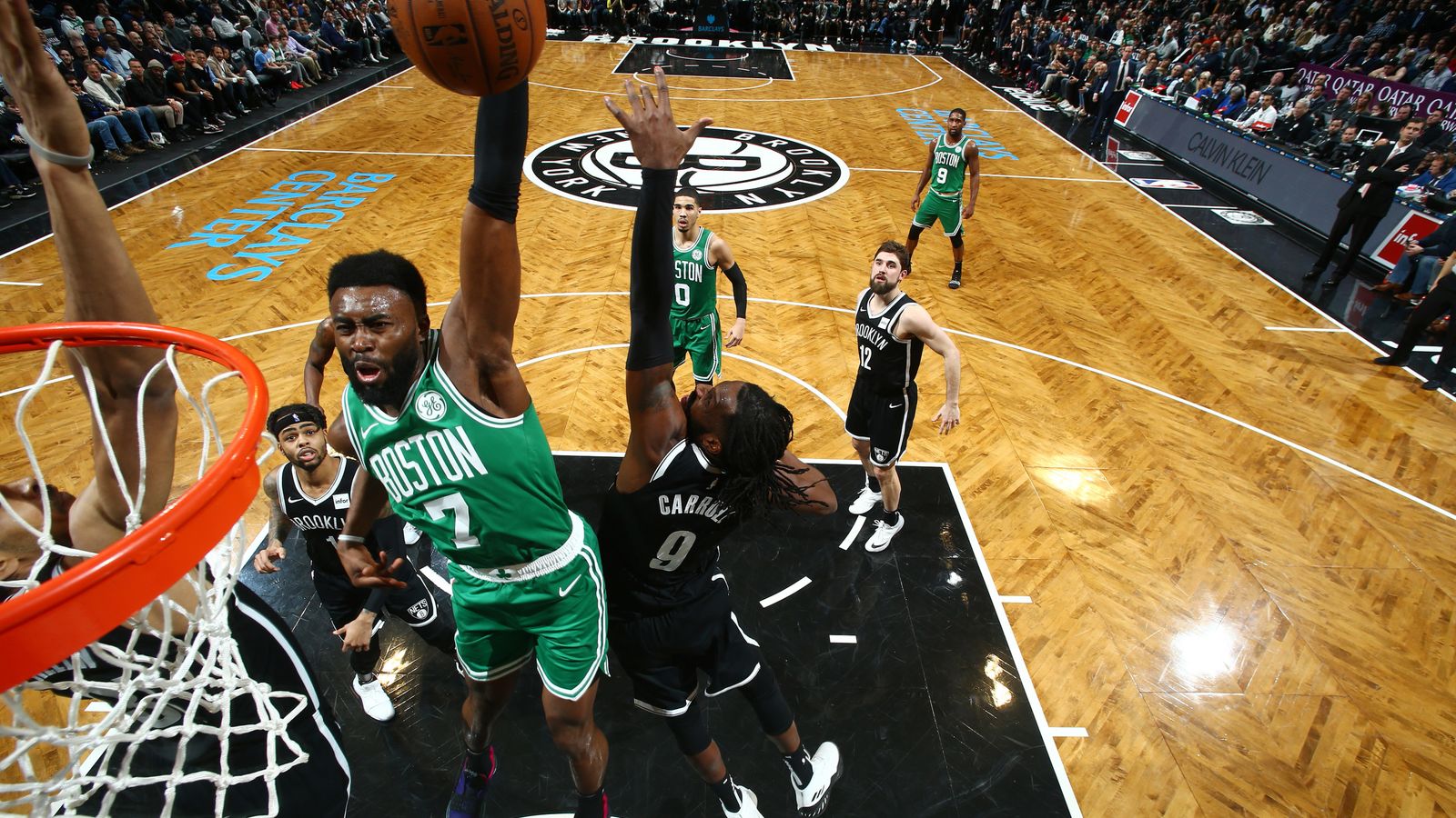 Jaylen Brown throws down monster dunk on Jarrett Allen in Boston Celtics loss to Brooklyn Nets ...