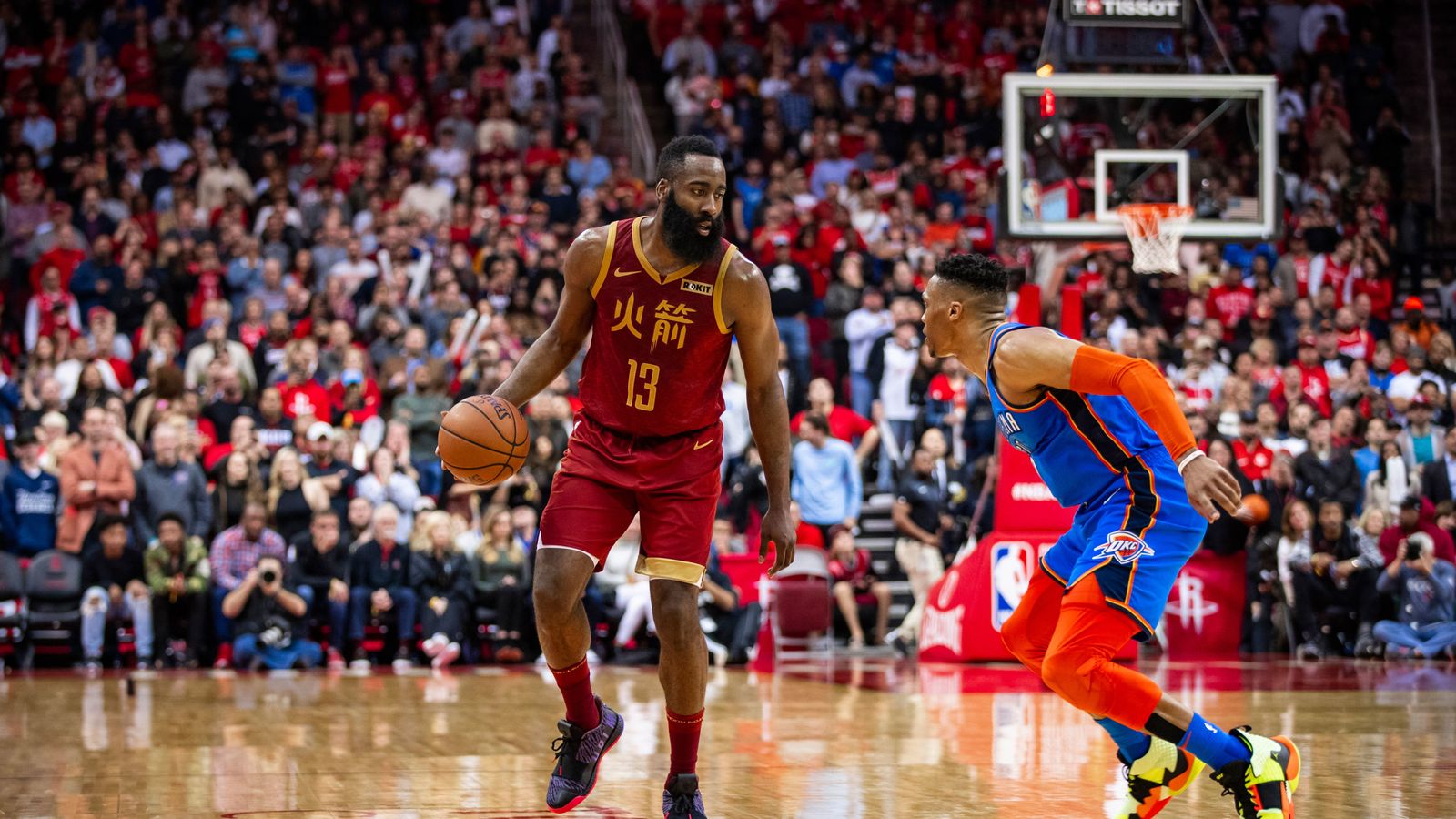 Paul George outguns James Harden as Oklahoma City Thunder rally past ...