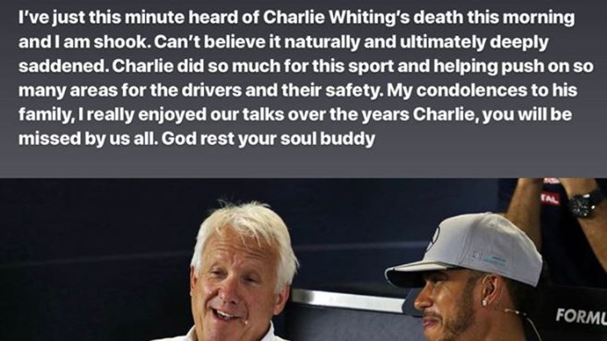 Charlie Whiting, F1's race director, dies aged 66 | F1 News | Sky Sports