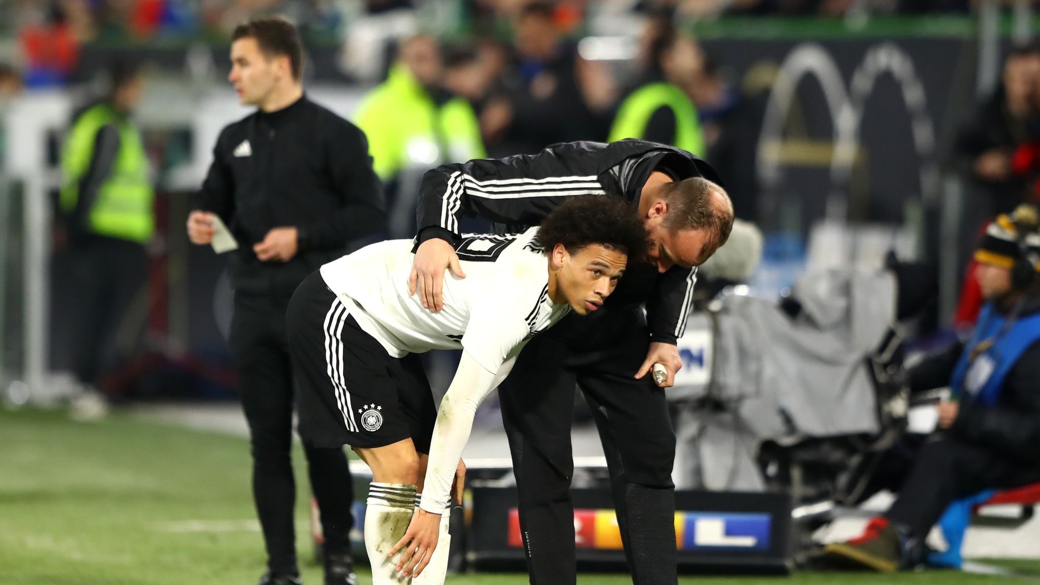 Leroy Sane escapes serious injury in Germany clash against Serbia ...
