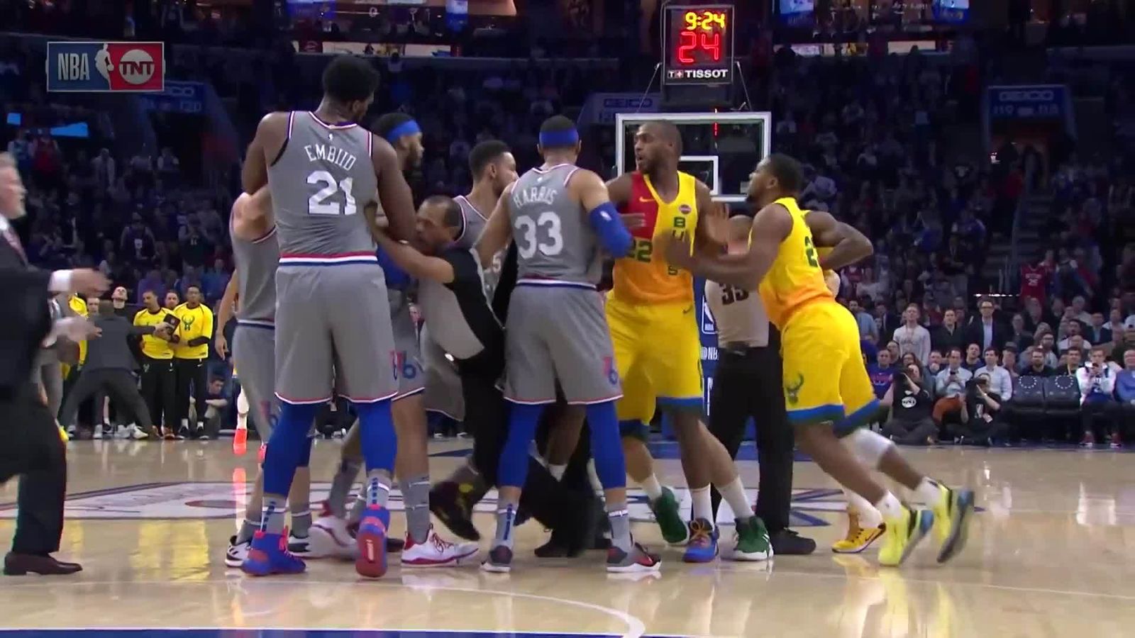 Eric Bledsoe ejected after clashing with Joel Embiid during Milwaukee ...