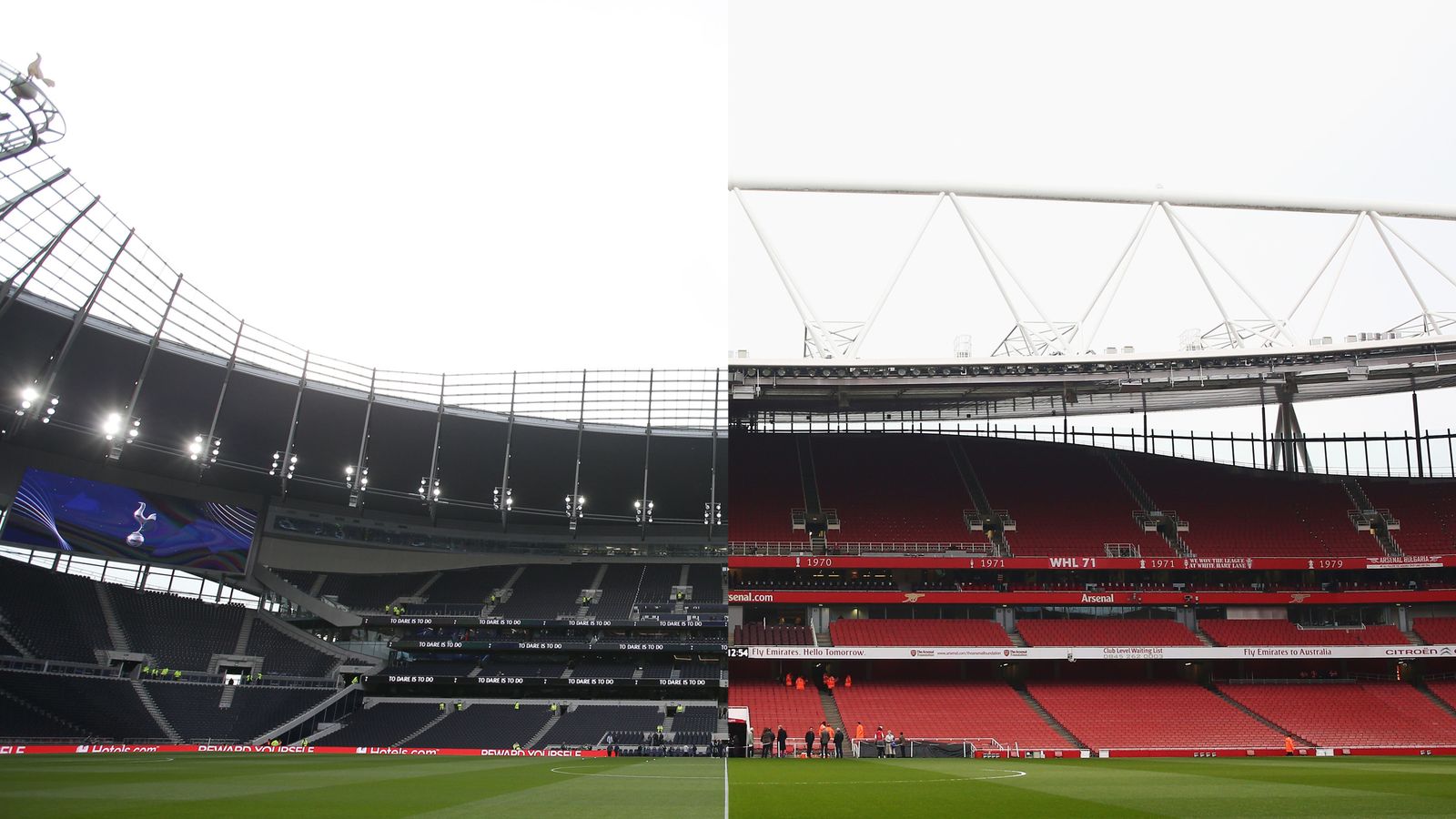 How Tottenham Hotspur Stadium compares to Arsenal's Emirates Stadium ...