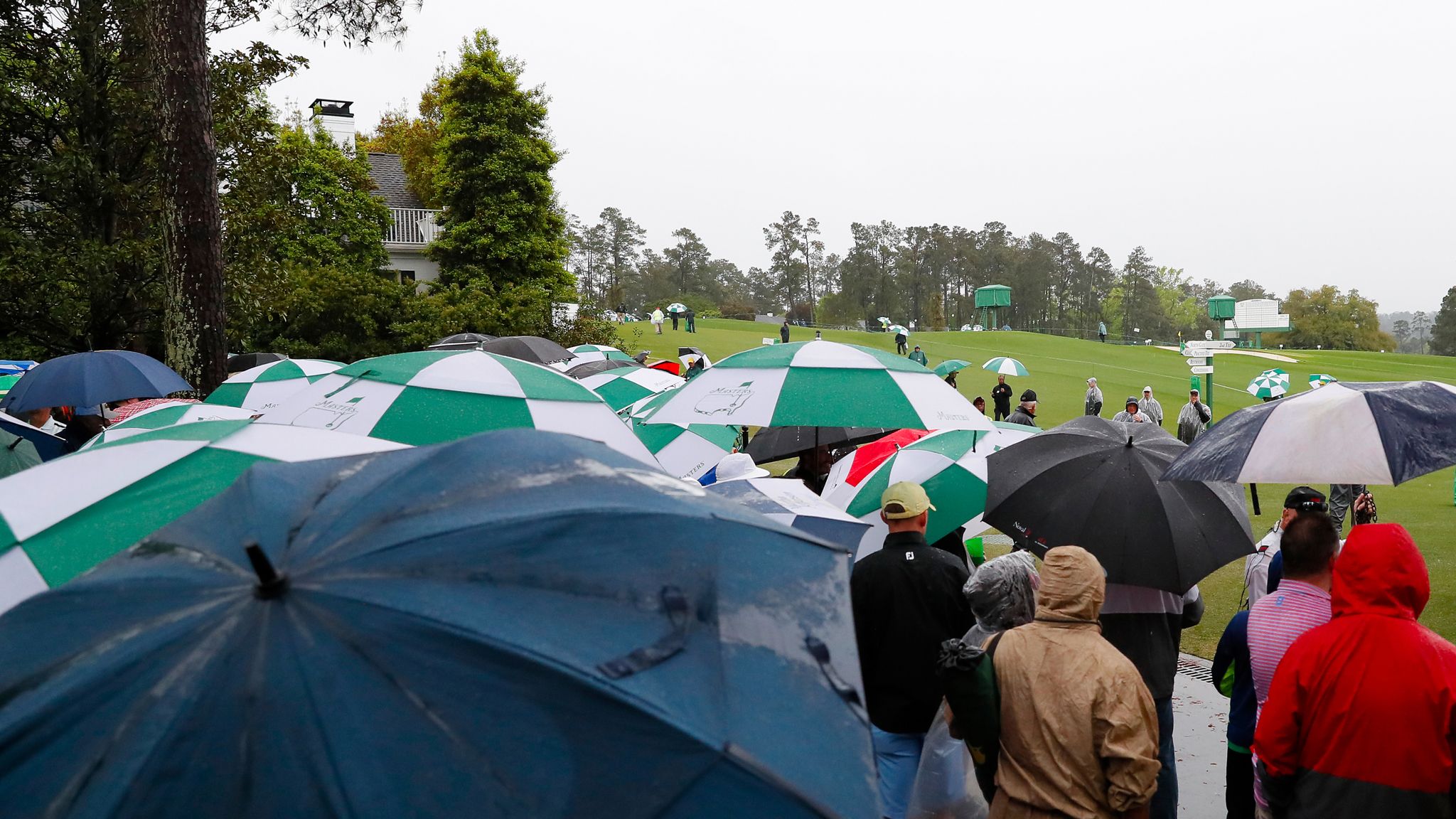 The Masters: Storms force Augusta course to be evacuated again | Golf ...