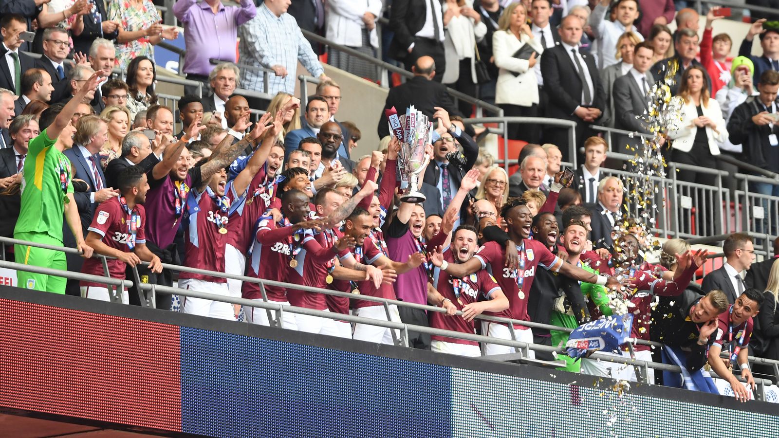 Aston Villa 2-1 Derby: Villa promoted to Premier League after play-off ...