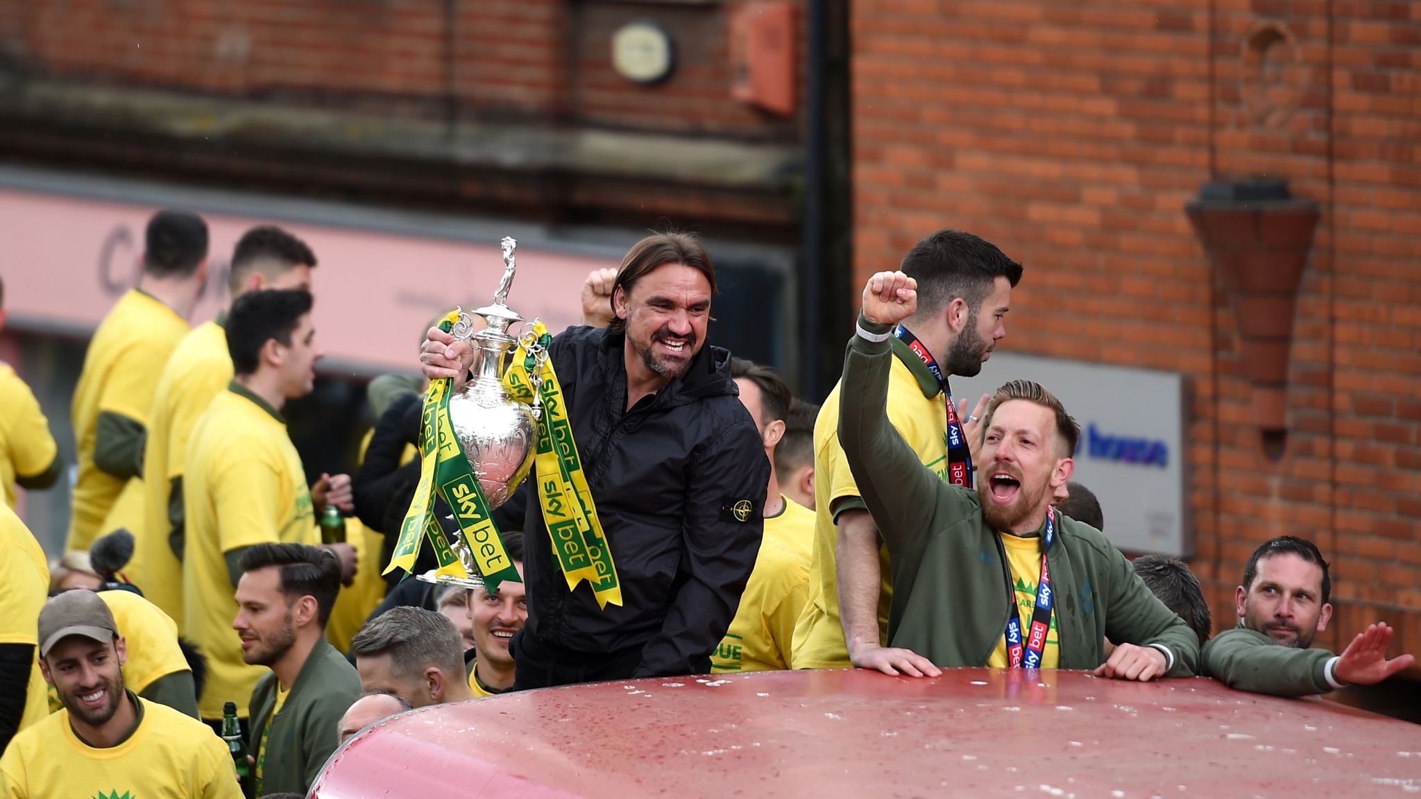 Norwich City hold promotion parade to celebrate Championship title ...