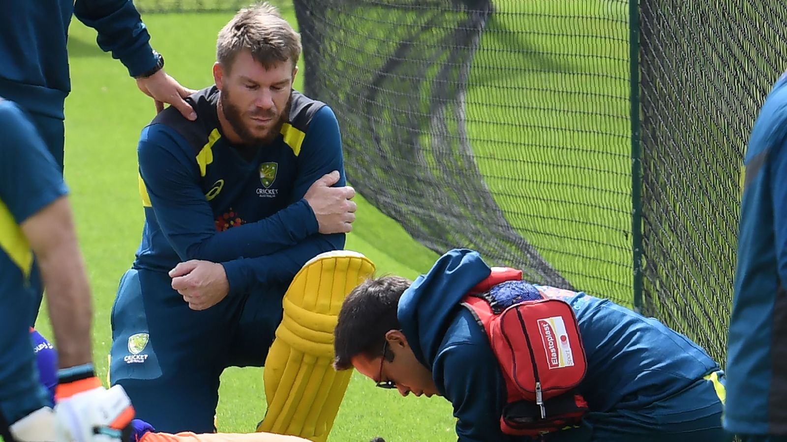 Australia's David Warner hits local bowler on head at World Cup ...