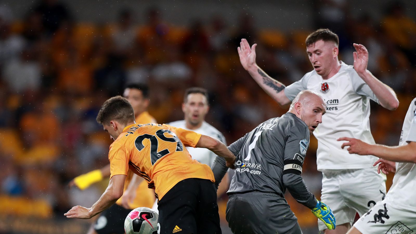 Wolves 2-0 Crusaders: Wolves win on historic return to European ...