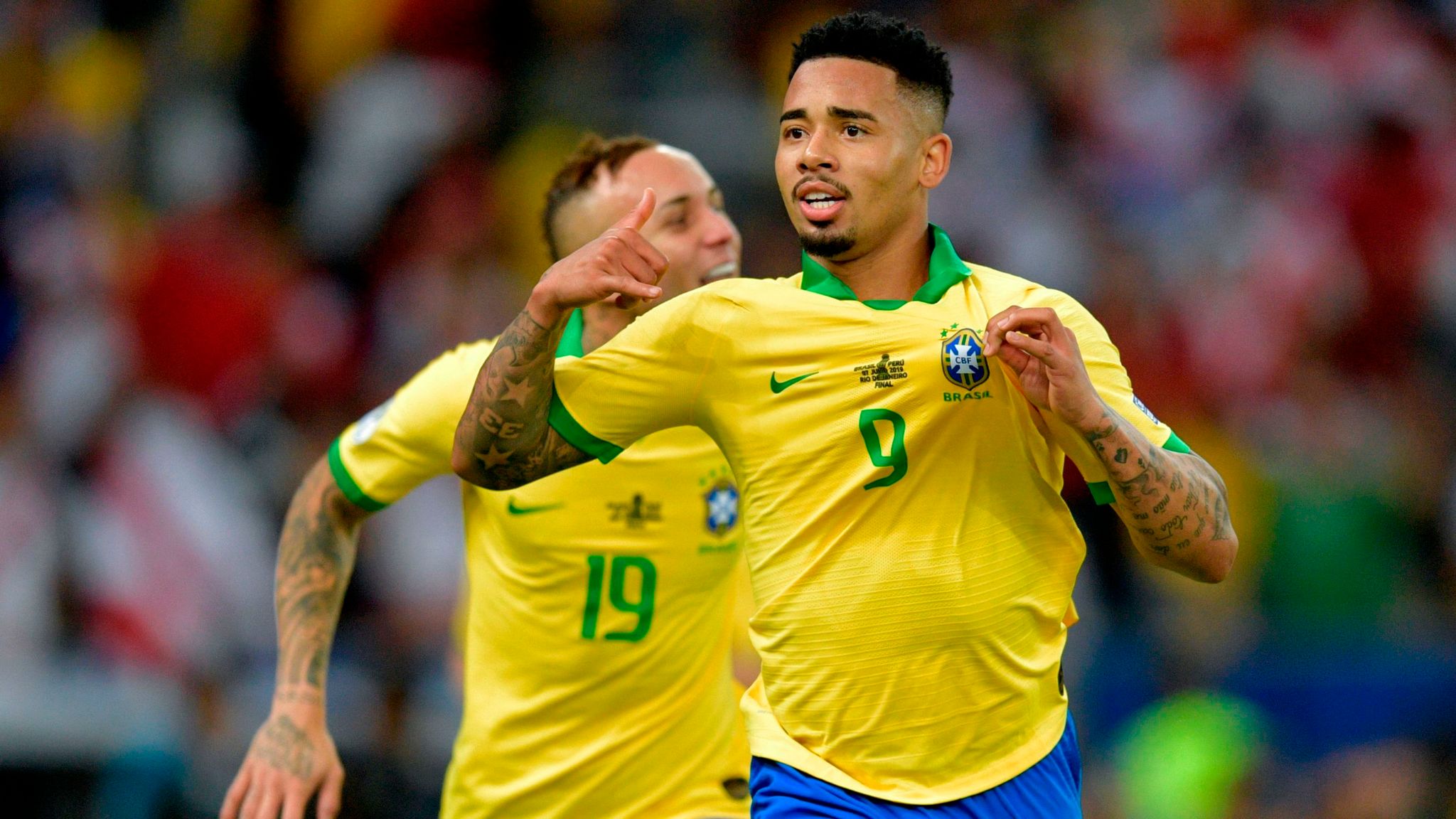 Brazil 3-1 Peru: Brazil win Copa America after Gabriel Jesus red ...