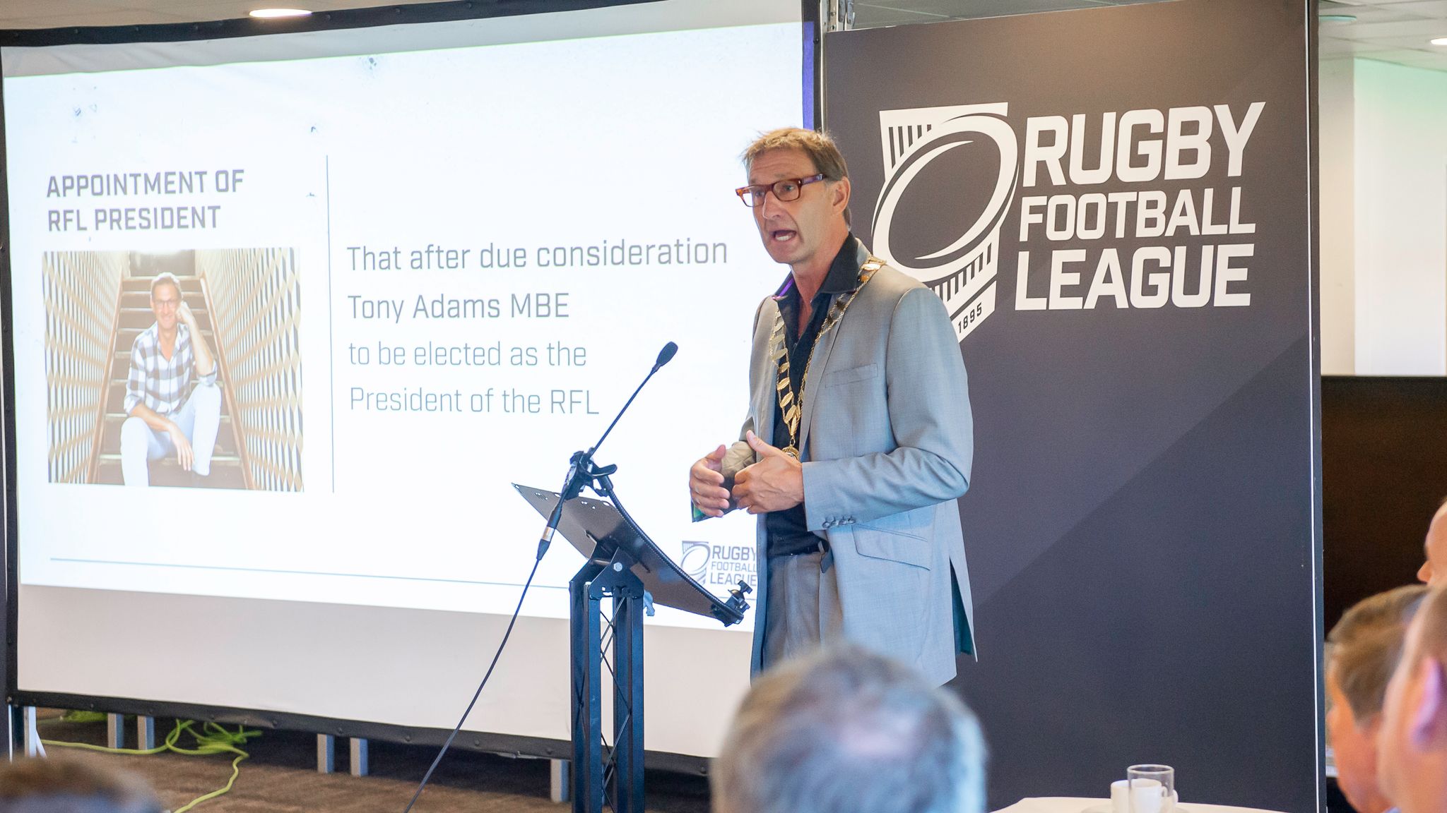 Tony Adams praises RFL's player welfare work after taking over as ...