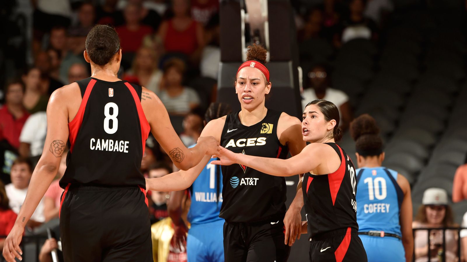 WNBA: Dearica Hamby and Liz Cambage star as Las Vegas Aces hold off ...