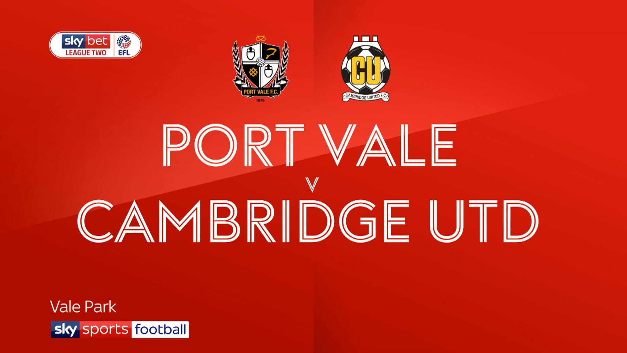 Port Vale 1 - 0 Cambridge U - Match Report & Highlights Port Vale 1 - 0 Cambridge U - Match Report & Highlights