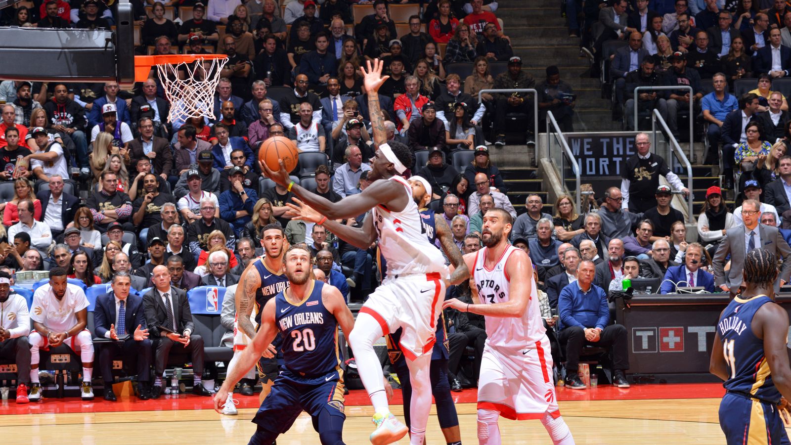Toronto Raptors unveil championship banner and presented with title ...