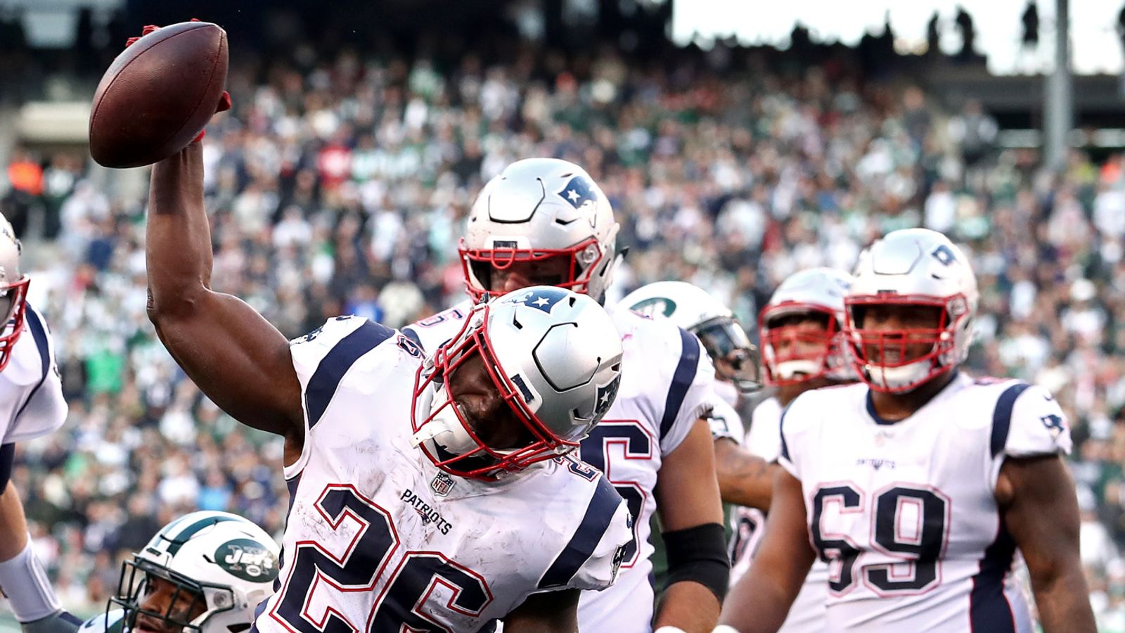New York Jets 0-33 New England Patriots: Sony Michel records career ...