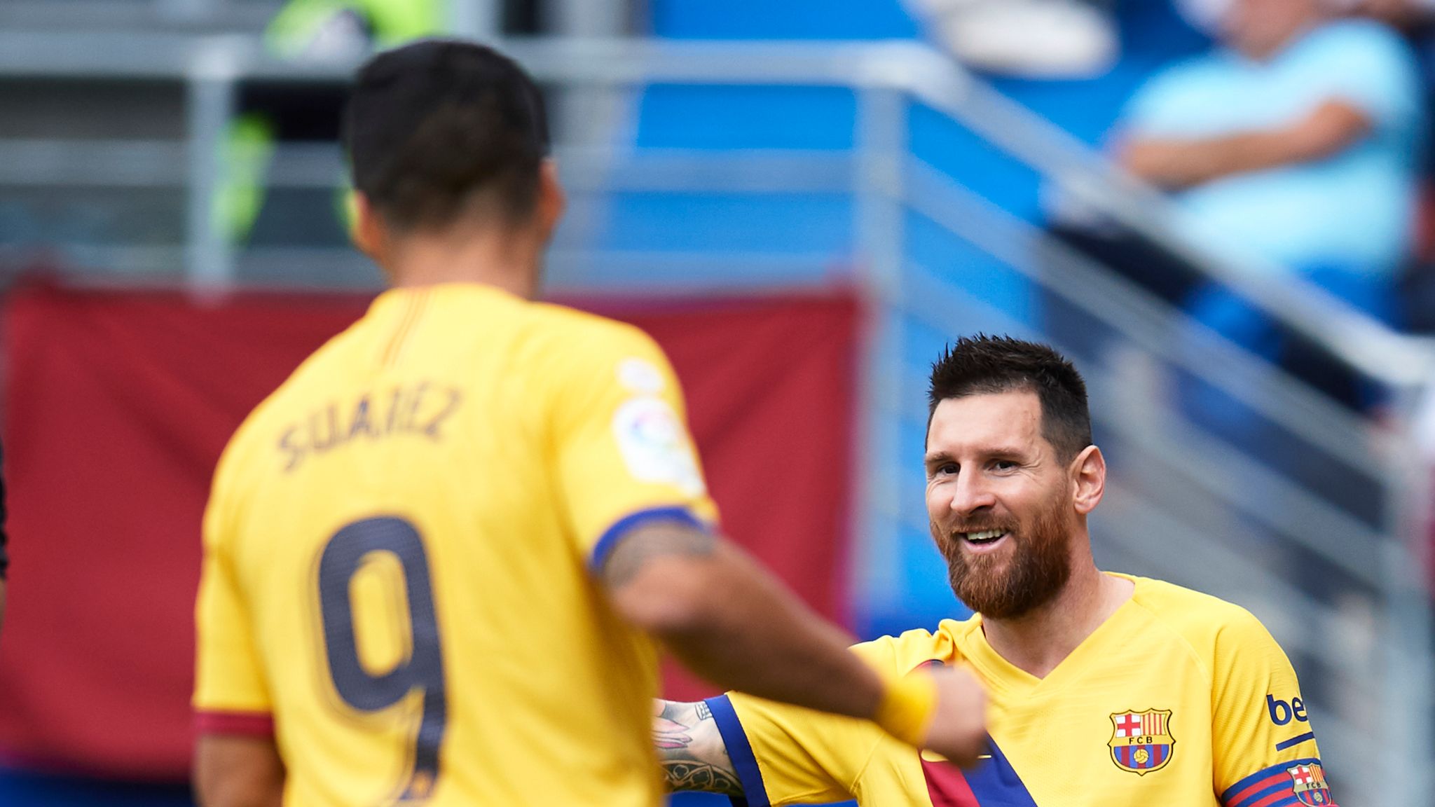 Eibar 0-3 Barcelona: Lionel Messi, Luis Suarez and Antoine Griezmann ...