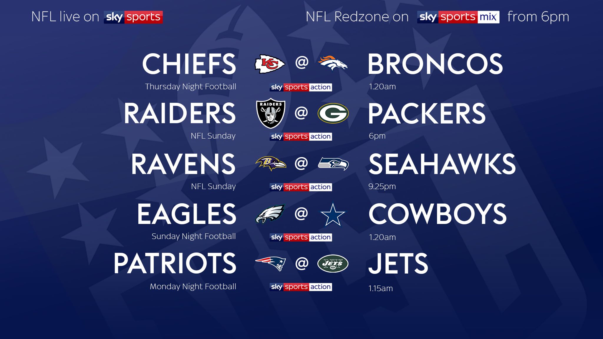 Raiders at Packers, Ravens at Seahawks win viewers' vote for NFL Week ...