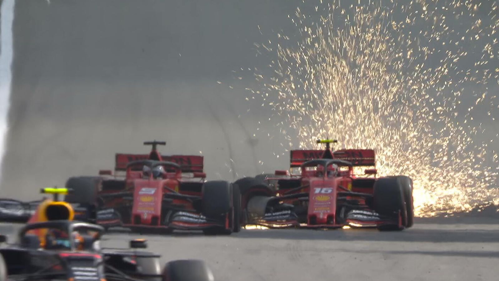 Ferrari drama as Sebastian Vettel and Charles Leclerc crash in Brazil ...