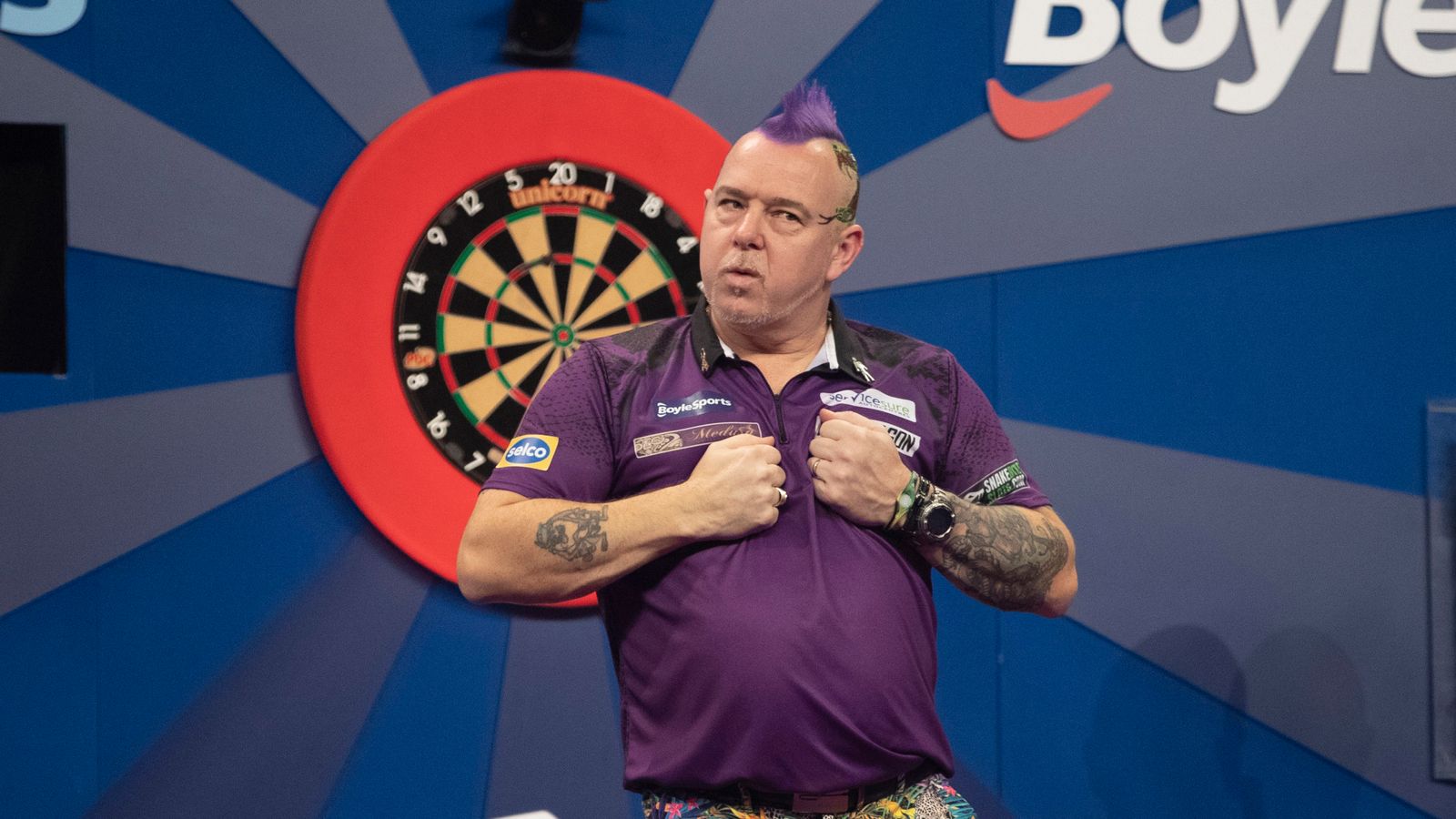 Grand Slam of Darts: Peter Wright books semi-final place by beating ...