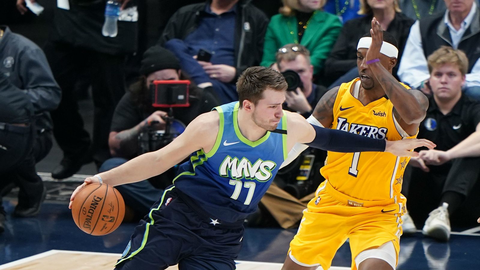 Luka Doncic tears his Dallas Mavericks jersey in frustration against LA ...