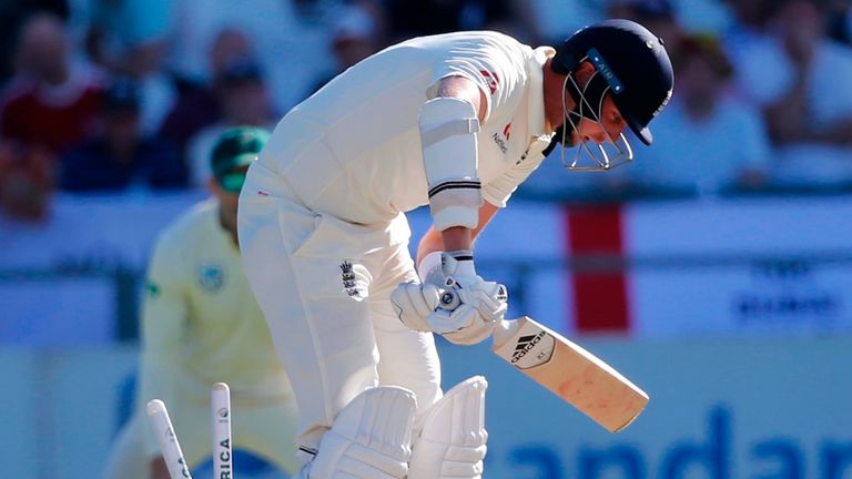 Broad bowled with bat stuck behind pad | Cricket News | Sky Sports