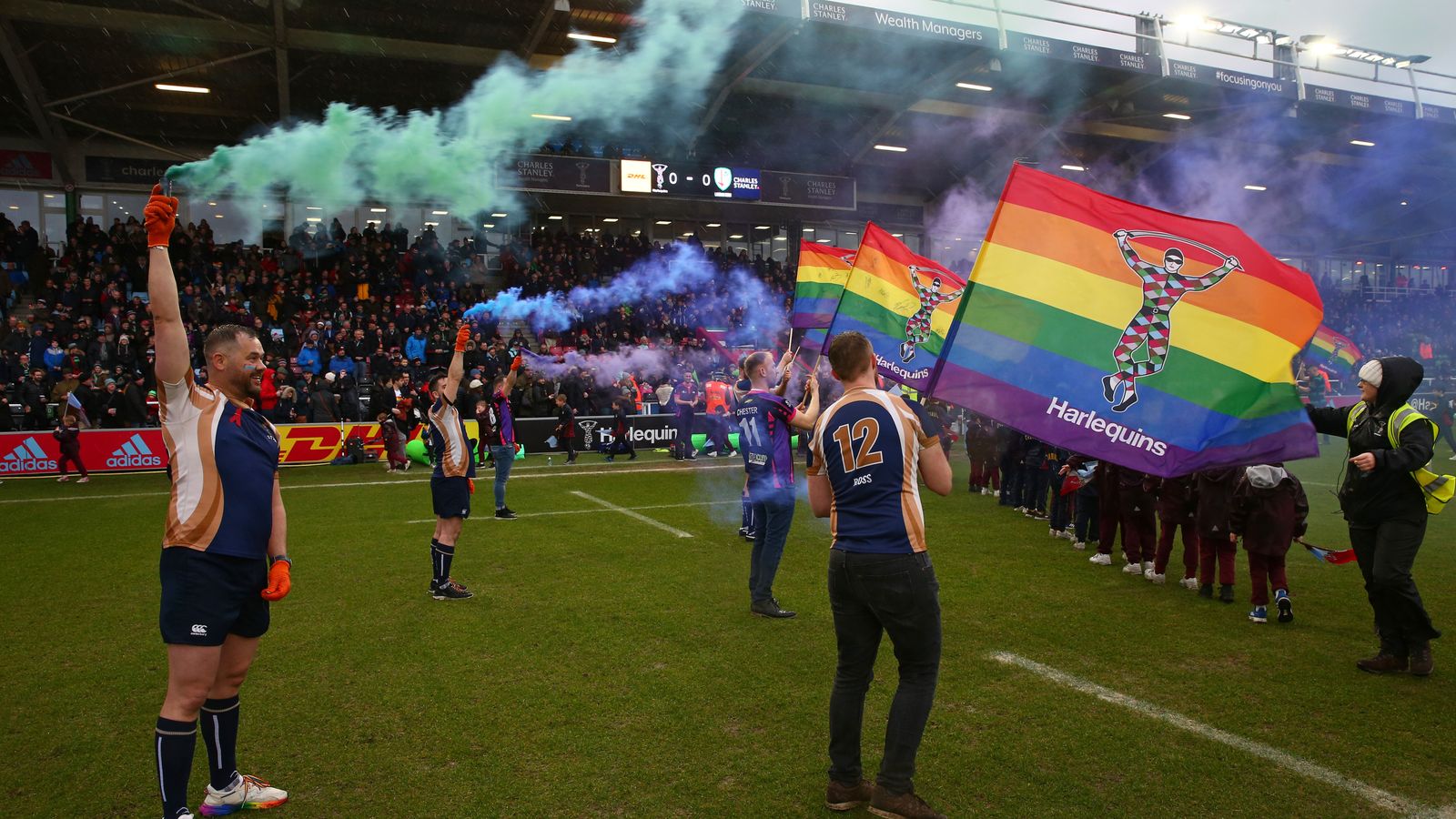 Harlequins make history with professional rugby union's first Pride ...