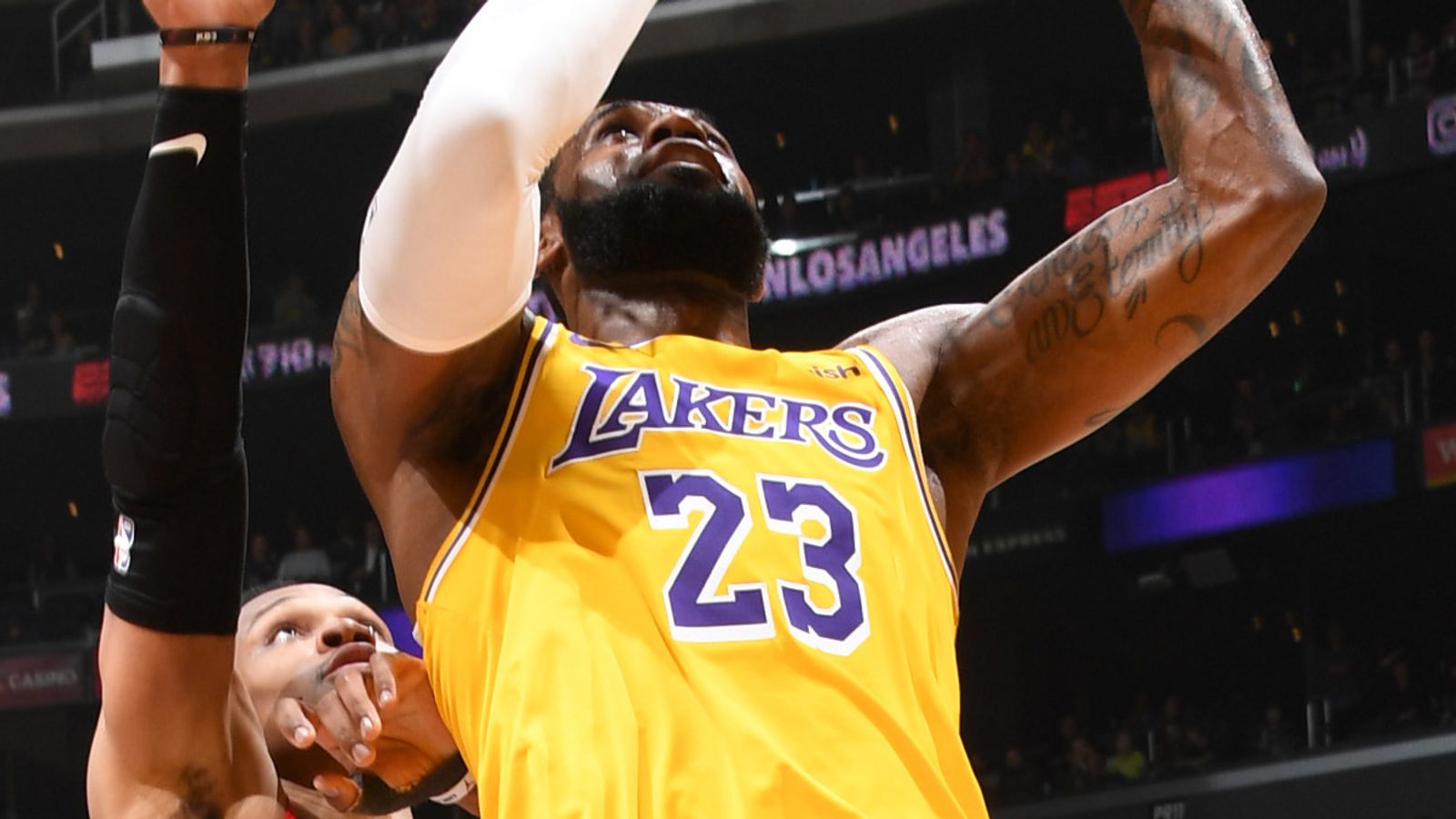 LeBron rams home breakaway windmill dunk | NBA News | Sky Sports