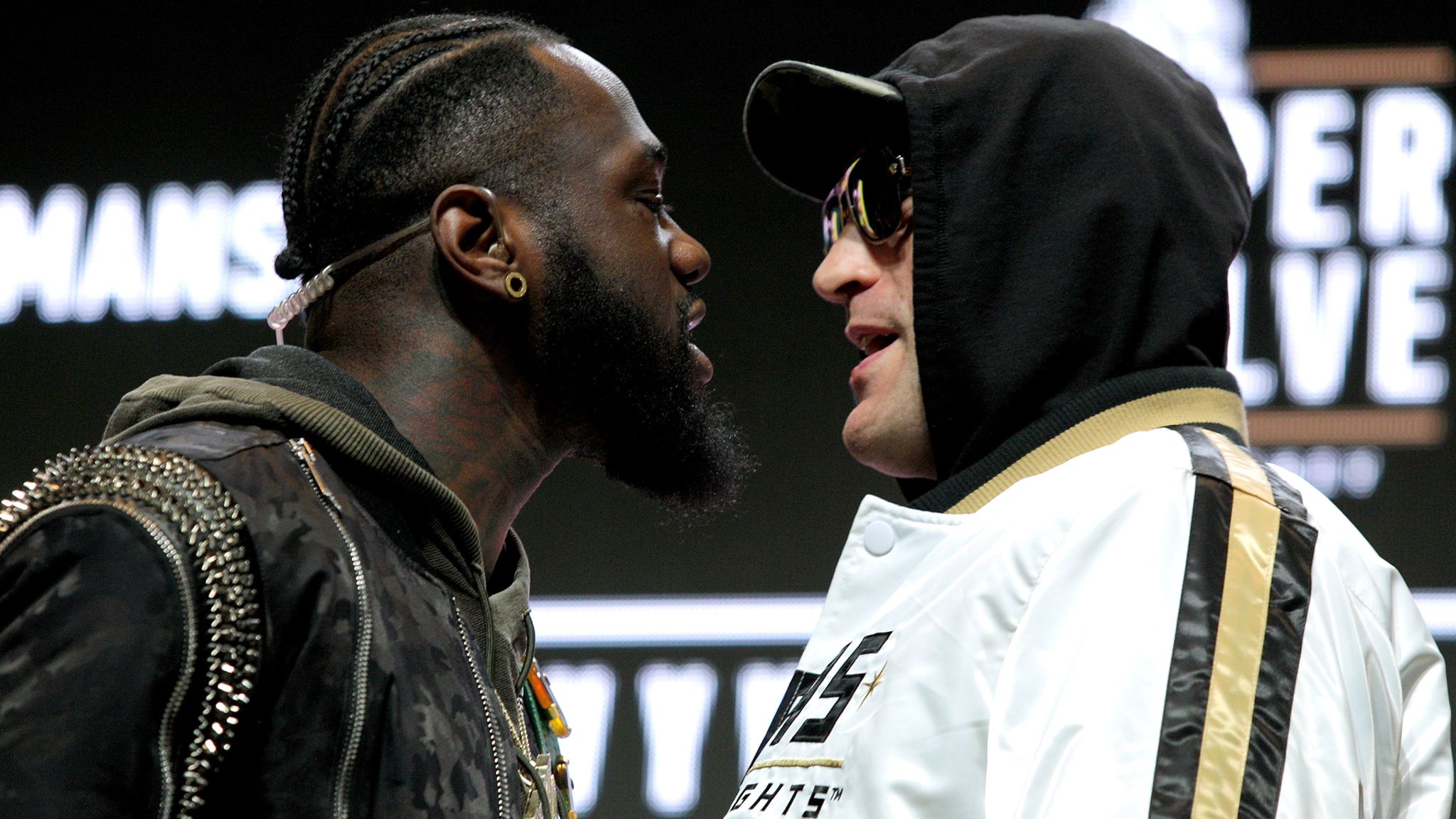 Wilder vs Fury 2: Pushing and shoving as tension builds at press ...