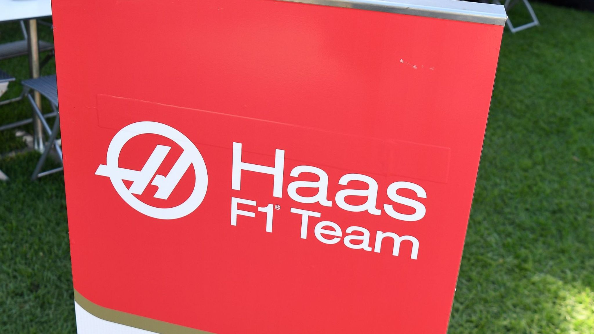 Haas F1 Team Logo Inside Coventry City's Formula One Bonding Session