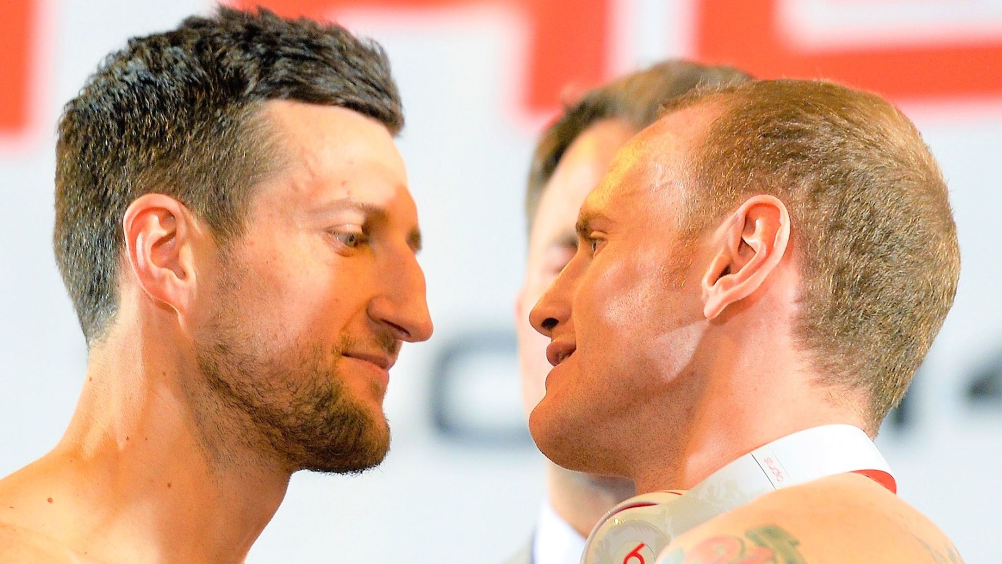 Carl Froch and George Groves became embroiled in a heated row before ...