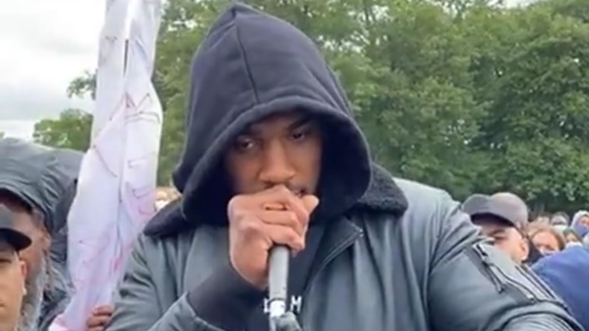 Anthony Joshua speaks at Black Lives Matter protest in Watford, calling ...