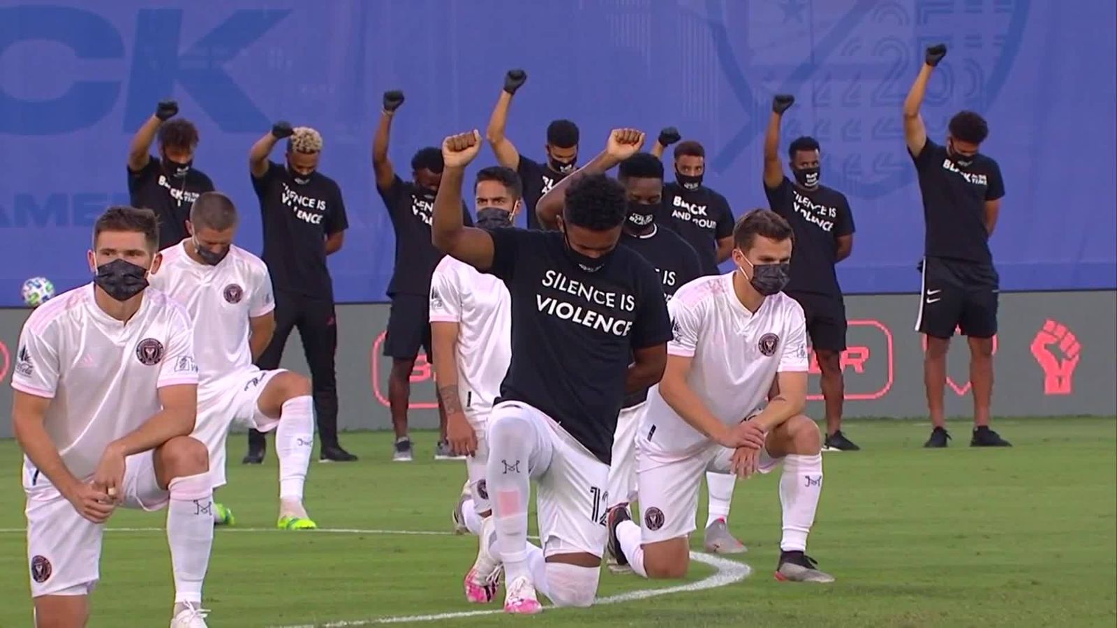 MLS is Back Tournament: Players raise fists and take a knee in racial ...