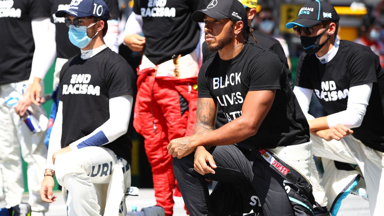 Formula 1 drivers take a knee before Austrian GP in anti-racism support ...