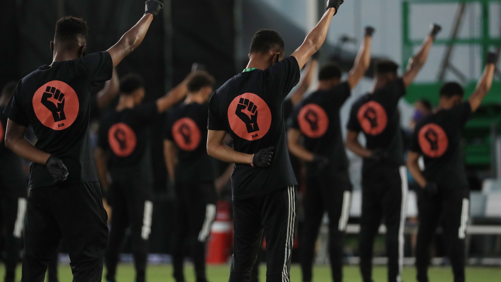 MLS is Back Tournament: Players raise fists and take a knee in racial ...