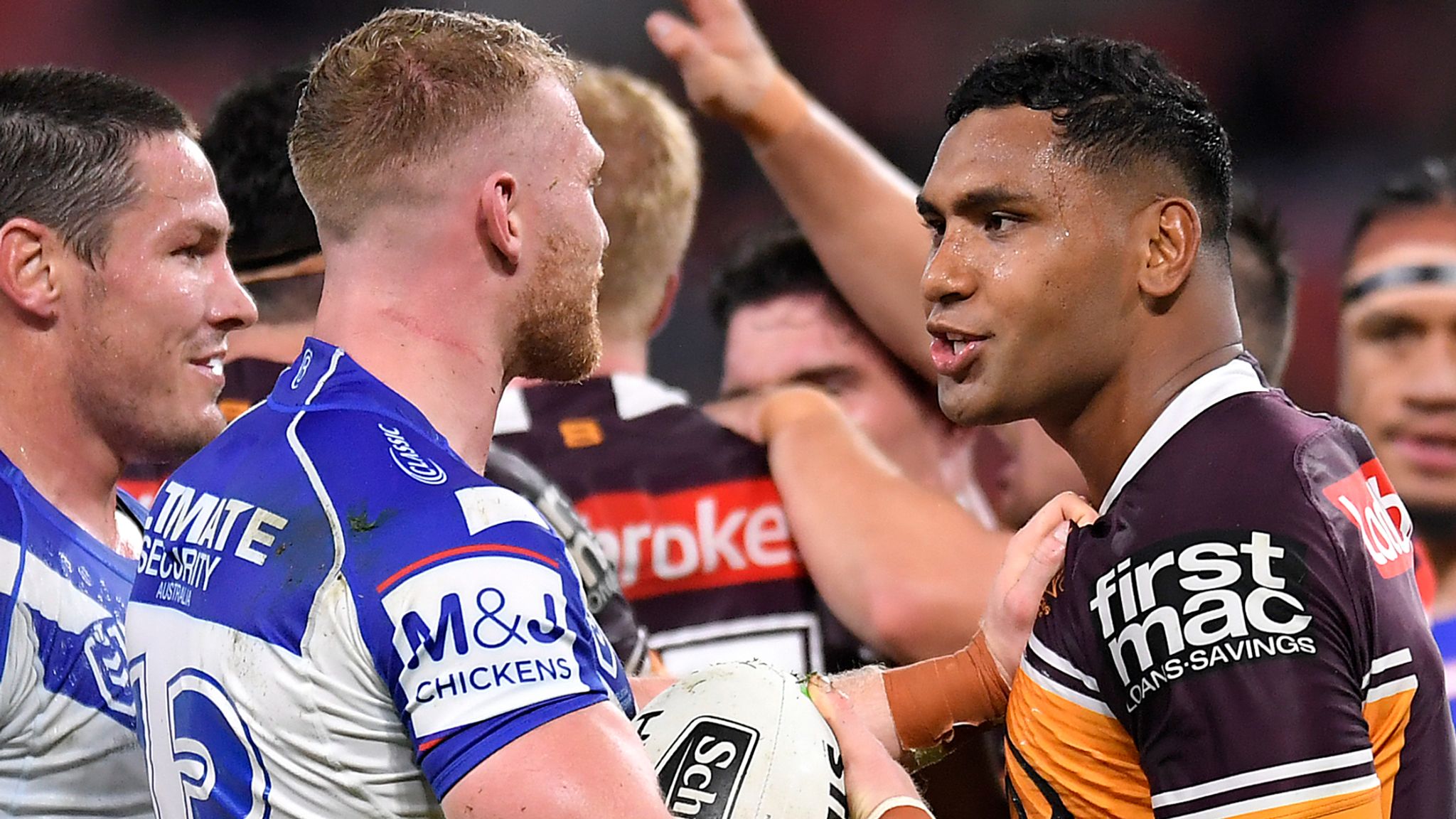 Luke Thompson fronts up in the NRL on Canterbury Bulldogs debut | Rugby ...