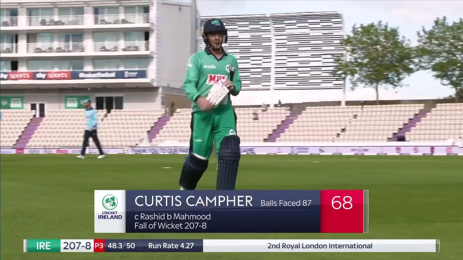 Campher finally out for 68 | Cricket News | Sky Sports