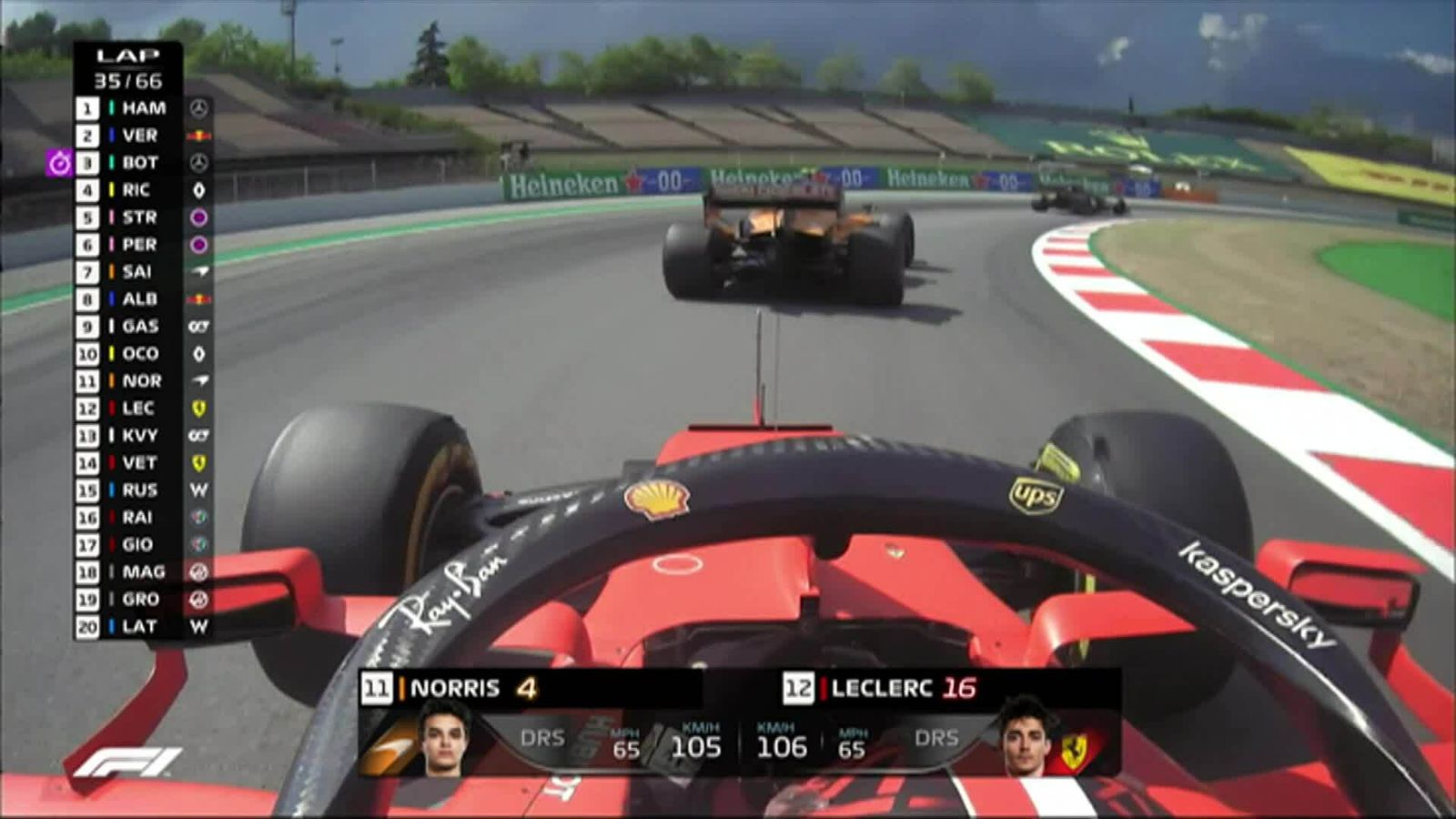 Norris and Leclerc go wheel-to-wheel | F1 News | Sky Sports