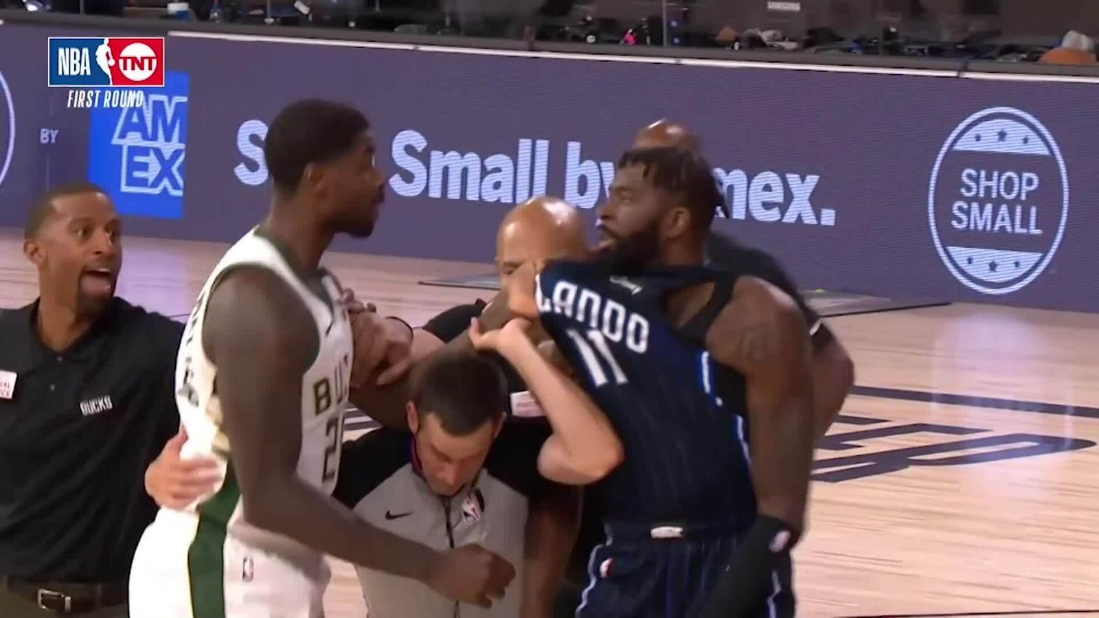 Referee and coaches break up fight! | NBA News | Sky Sports