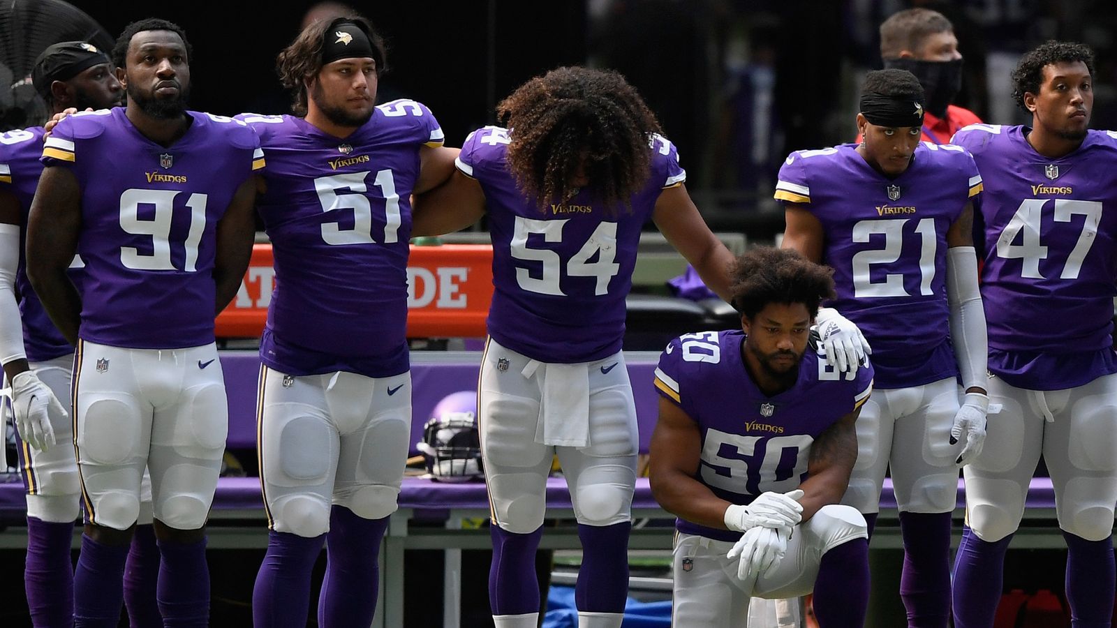 NFL players take a knee and remain in locker room as Week One continues ...
