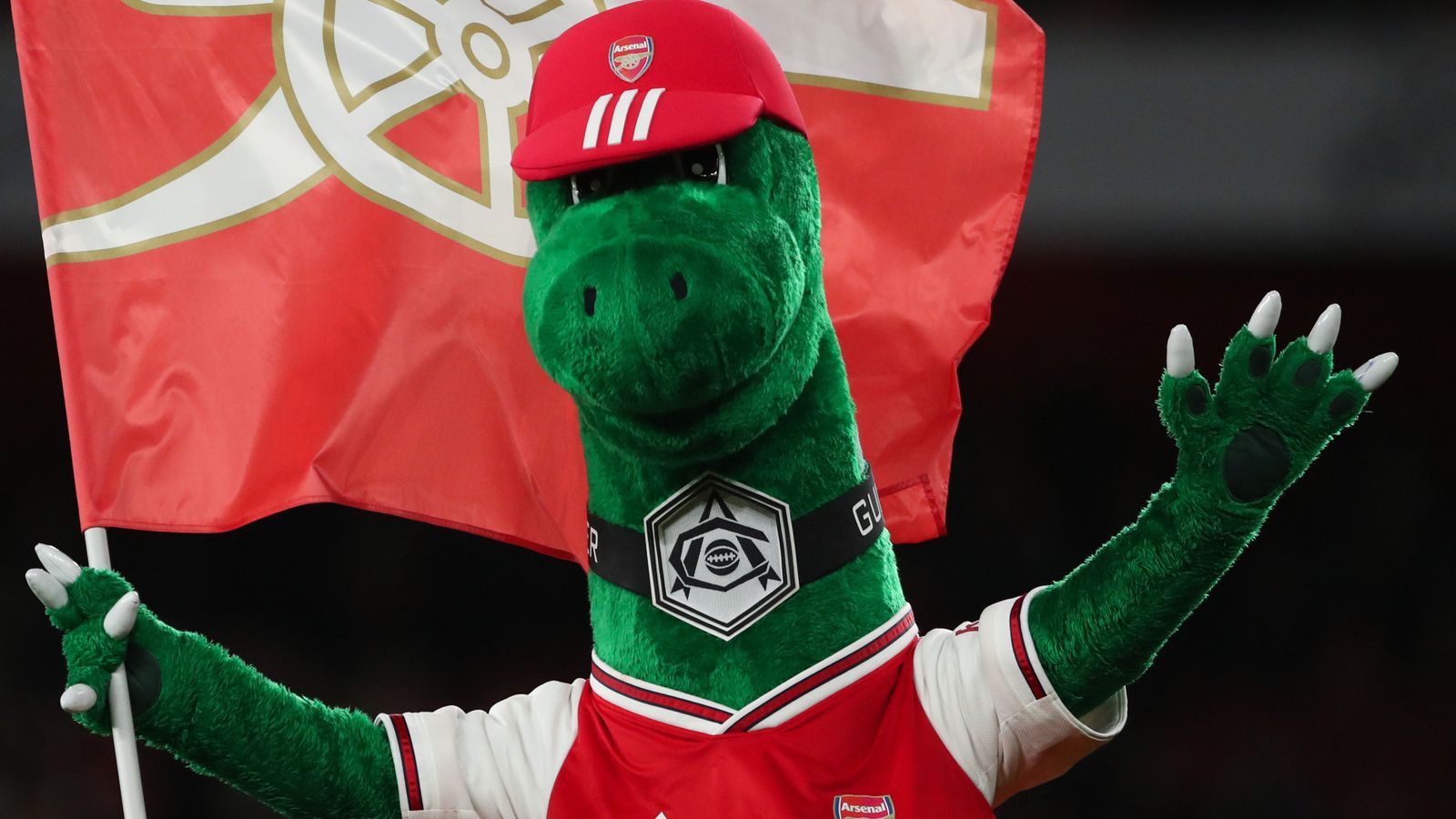 Gunnersaurus: Arsenal mascot released by the club; GoFundMe page ...