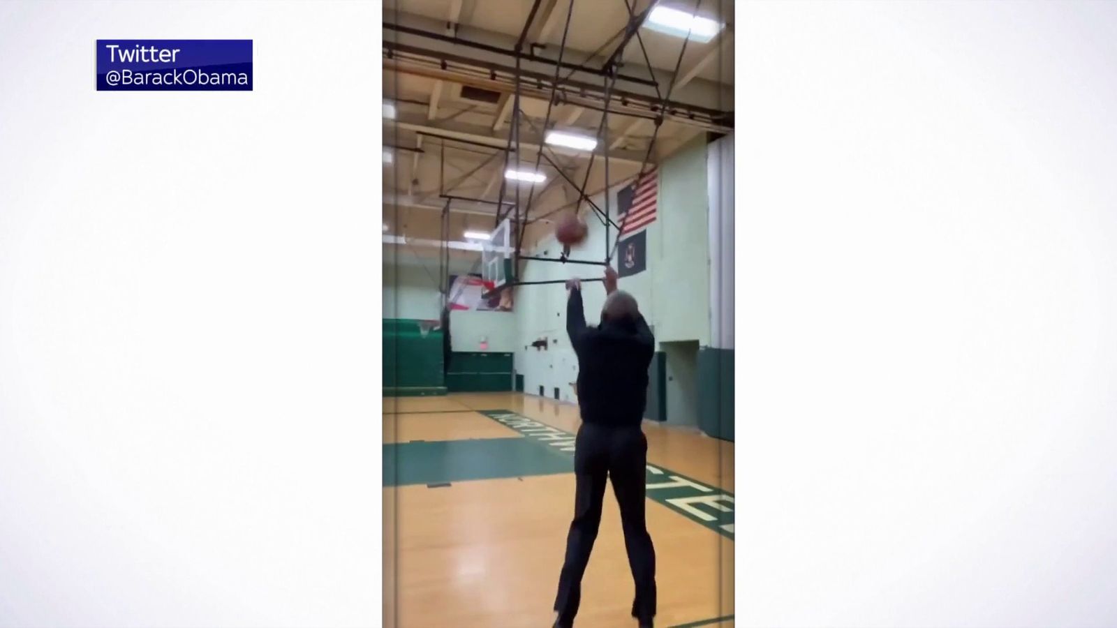 Barack Obama hits three pointer! | Basketball News | Sky Sports