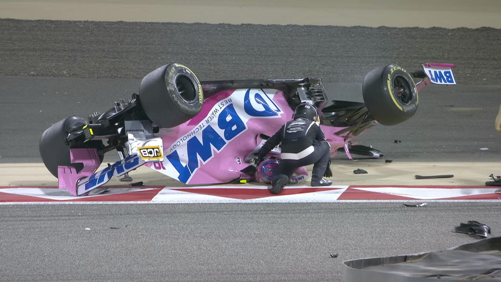 Stroll's Racing Point flips over | F1 News | Sky Sports