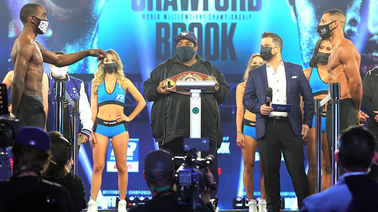 Kell Brook provokes fiery response from Terence Crawford at weigh-in ...