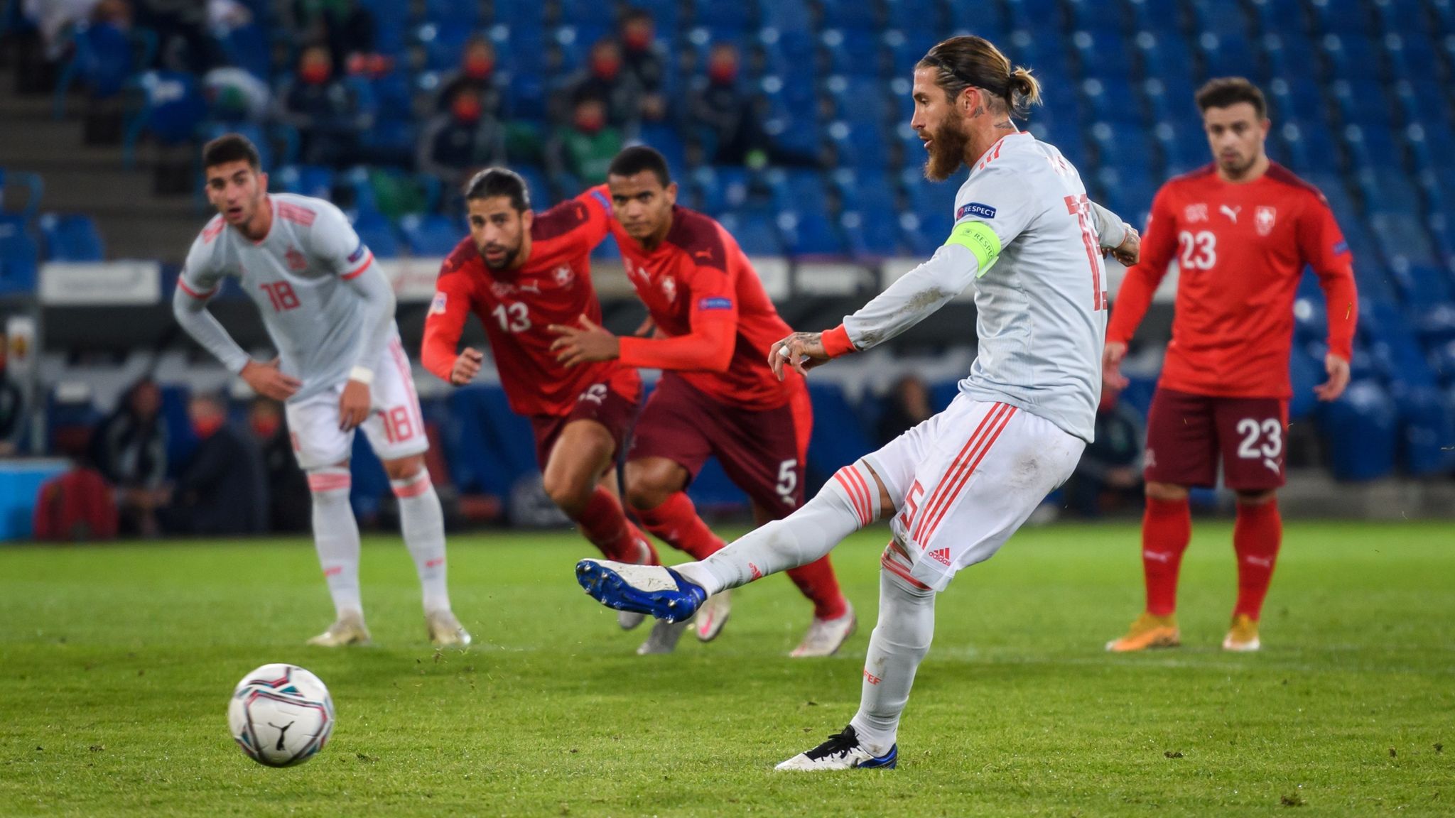 Sergio Ramos's double penalty horror show in Spain's Nations League ...