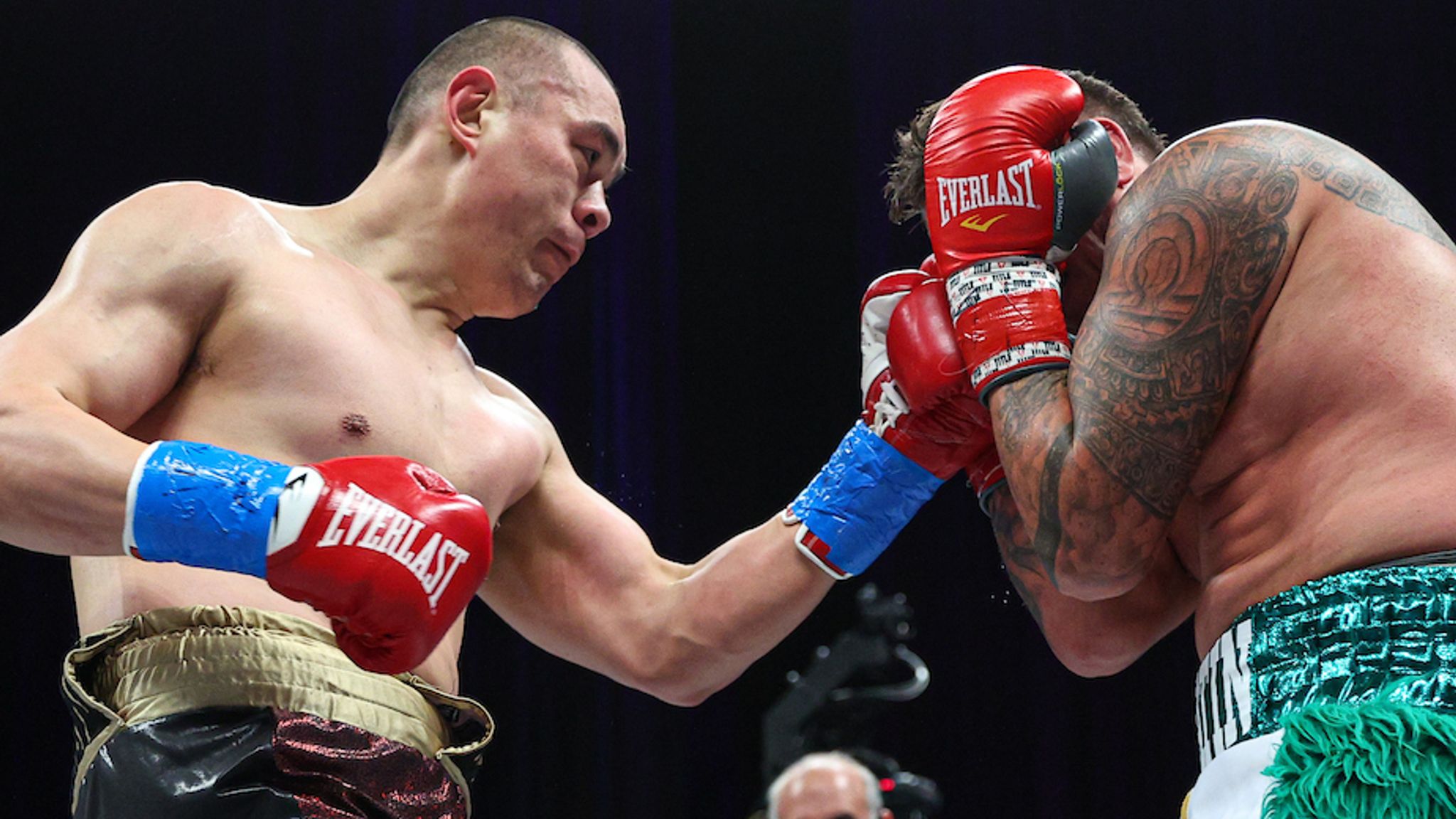 Anthony Joshua's Chinese rival Zhilei Zhang stops Devin Vargas in four ...