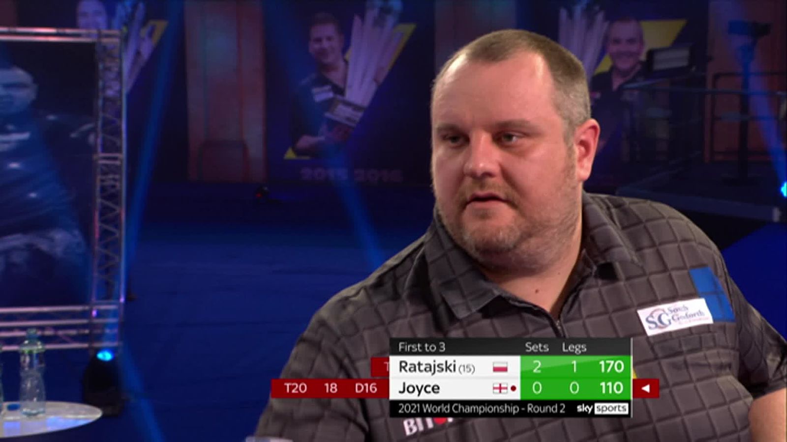Joyce improvises on 110 checkout | Darts News | Sky Sports