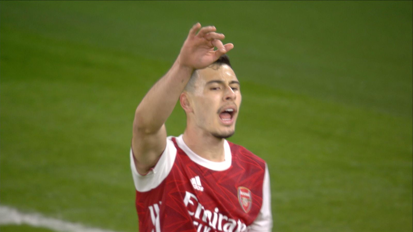 Martinelli deflected shot fires wide (25) | Football News | Sky Sports